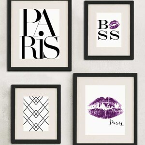 Paris Typography Print, Paris Print, Office Decor, Travel Artwork ...