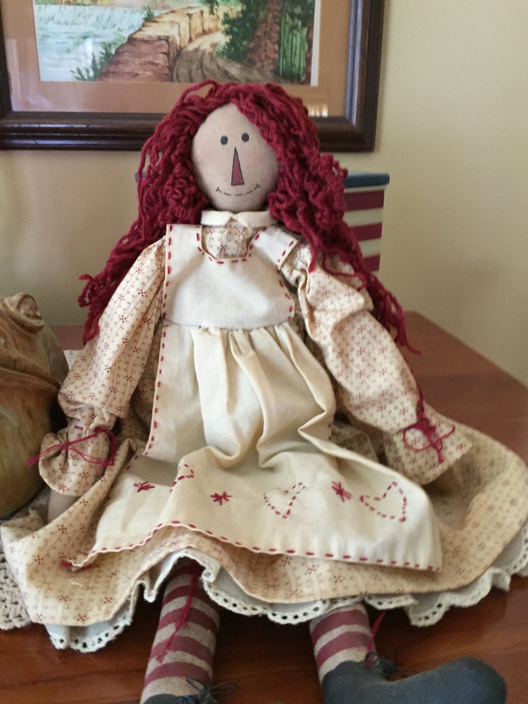 Rare Beautiful 17" Vintage Stuffed Rag Doll - Etsy