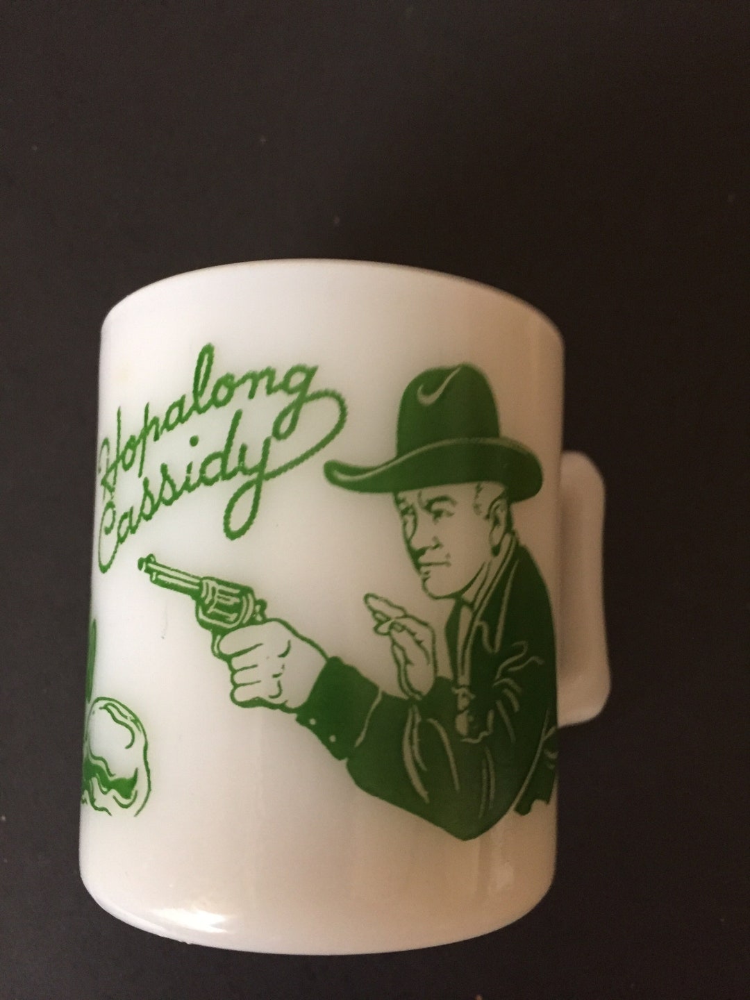 Hopalong Cassidy Hazel Atlas Milk Glass Cowboy Child's Mug - Etsy