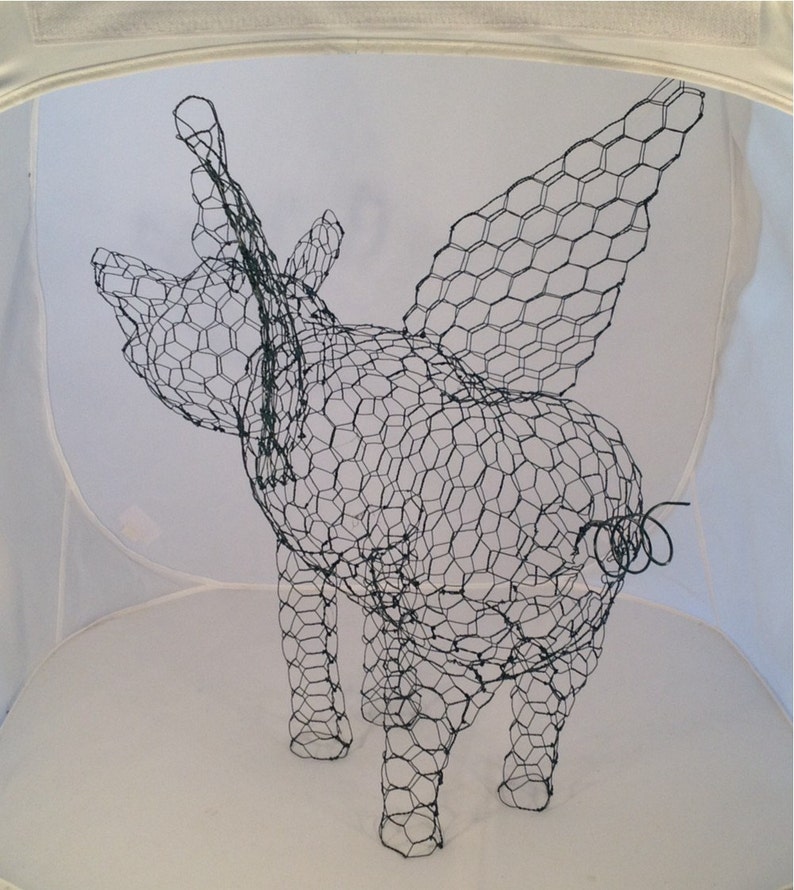 Pig With Wings Topiary Frame - Etsy