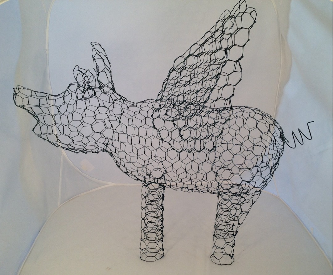 Pig With Wings Topiary Frame - Etsy
