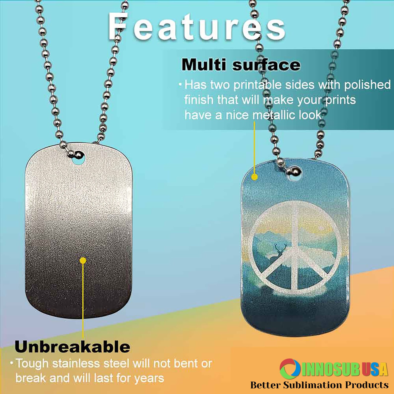 Dog Tag Sublimation Blanks Locket 2 Sided Neckless Pet Tag - Etsy