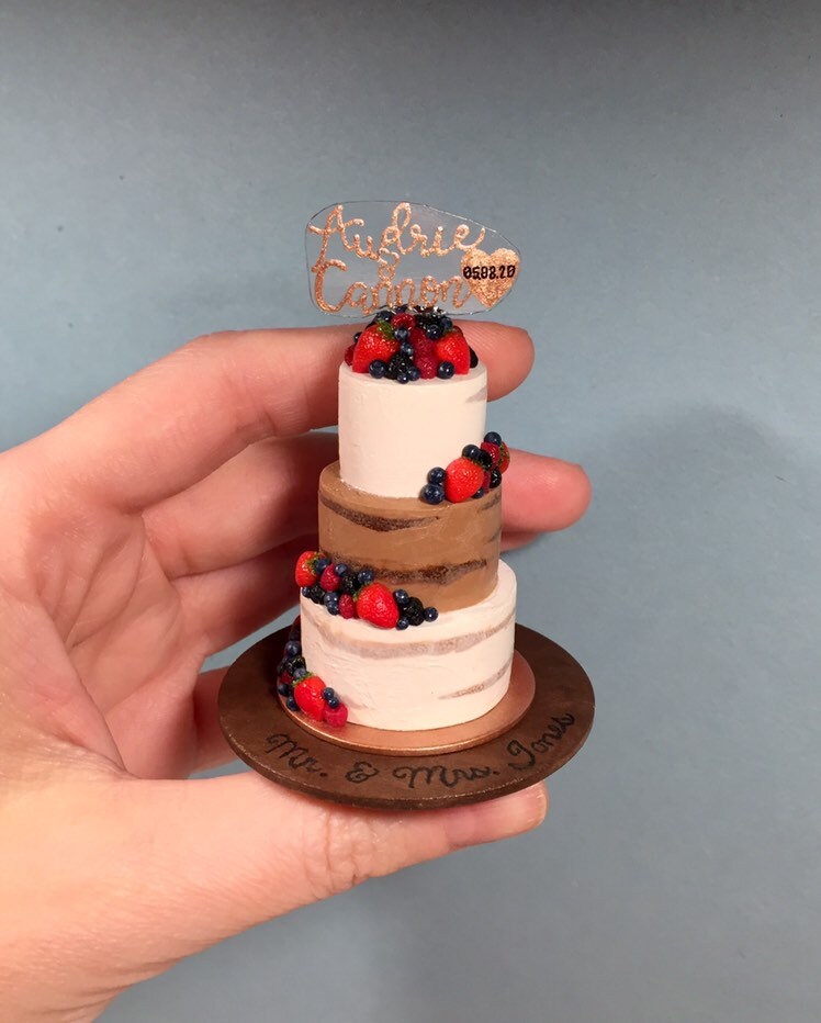 Wedding Cake Replica Wedding Cake Ornament First Christmas | Etsy