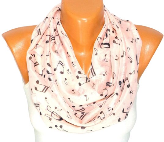 Scarf Shawl Scarves Music Note Printed Scarf Infinity - Etsy