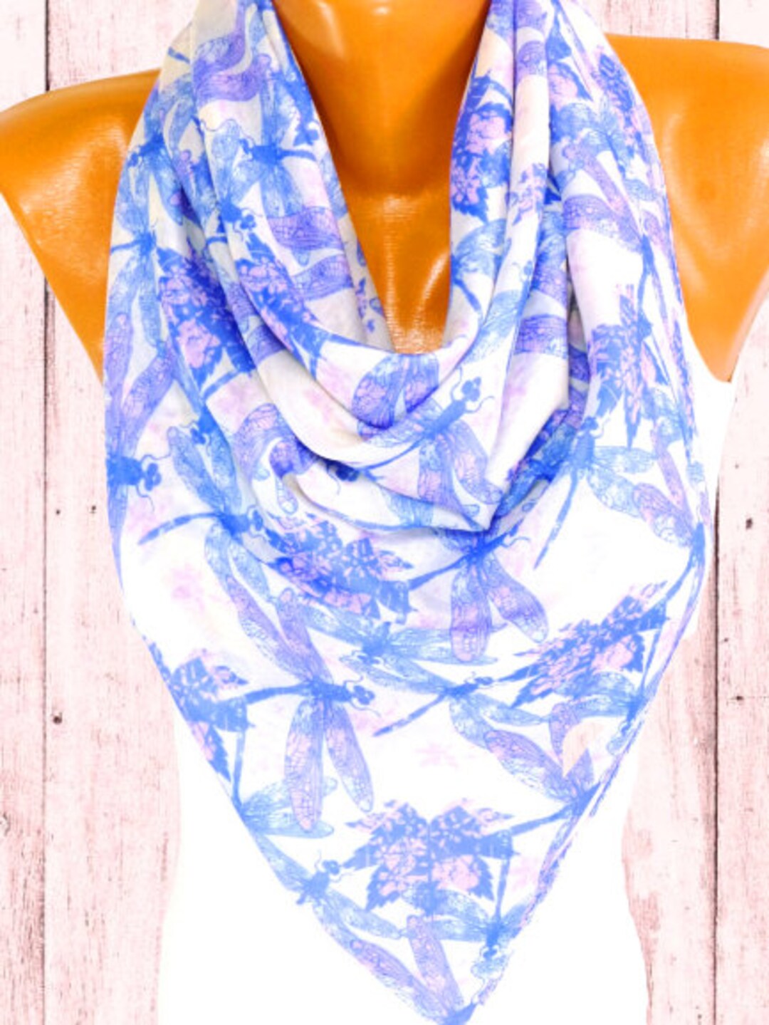 Scarf Shawl Infinity Scarf Dragonfly Printed Scarf Womens - Etsy