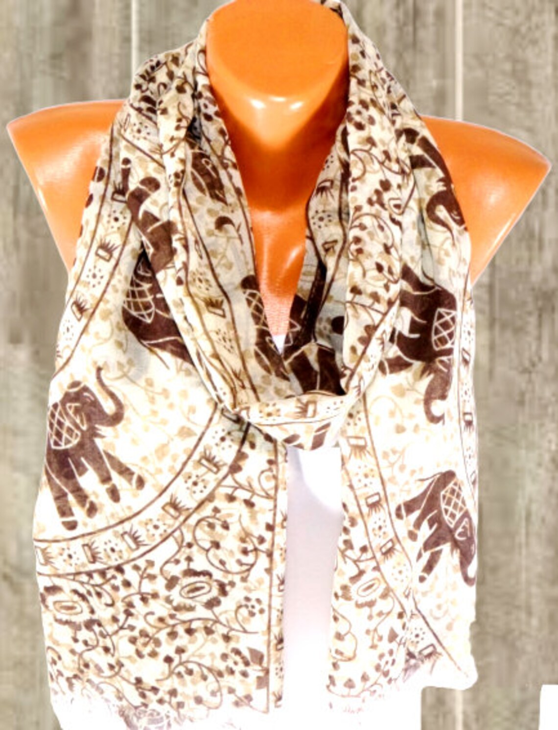 Scarf Shawl Elephant Printed Scarf Elephant Scarf Ethnic - Etsy