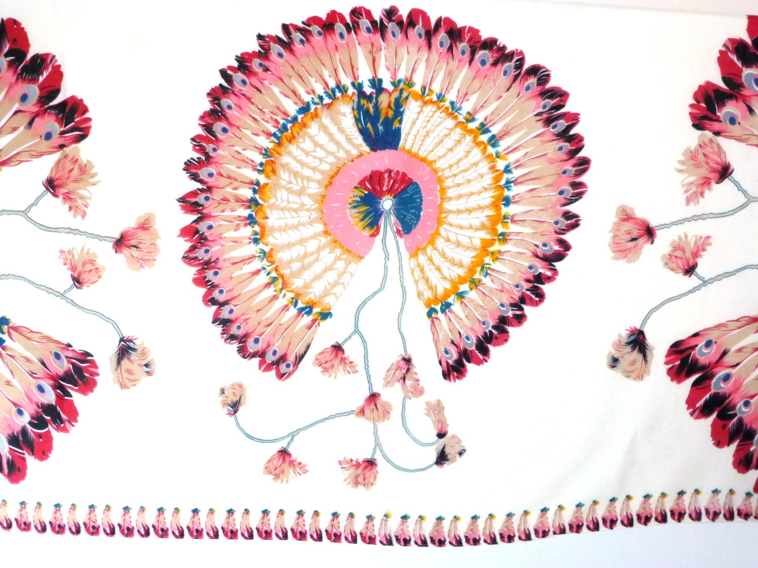 Bufanda Chal Bufandas Bufanda estampada de plumas Bufanda - Etsy España