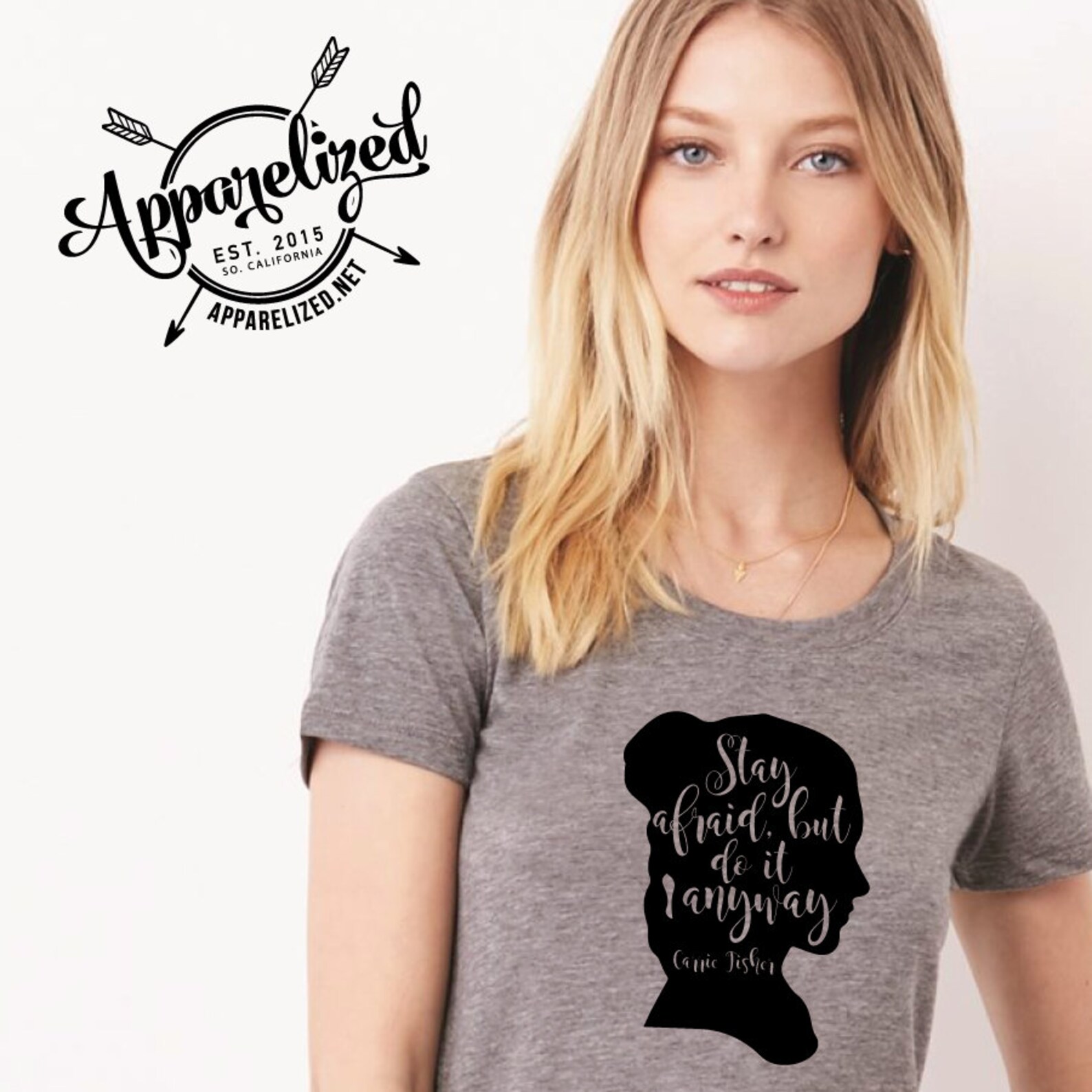 Stay Afraid but Do It Anyway Carrie Fisher Quote Shirt for - Etsy