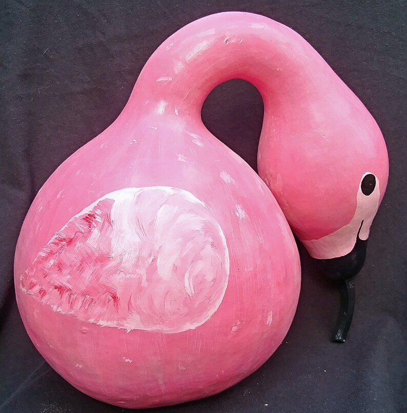 Painted decorative swan gourd. This natural gourd is perfectly | Etsy