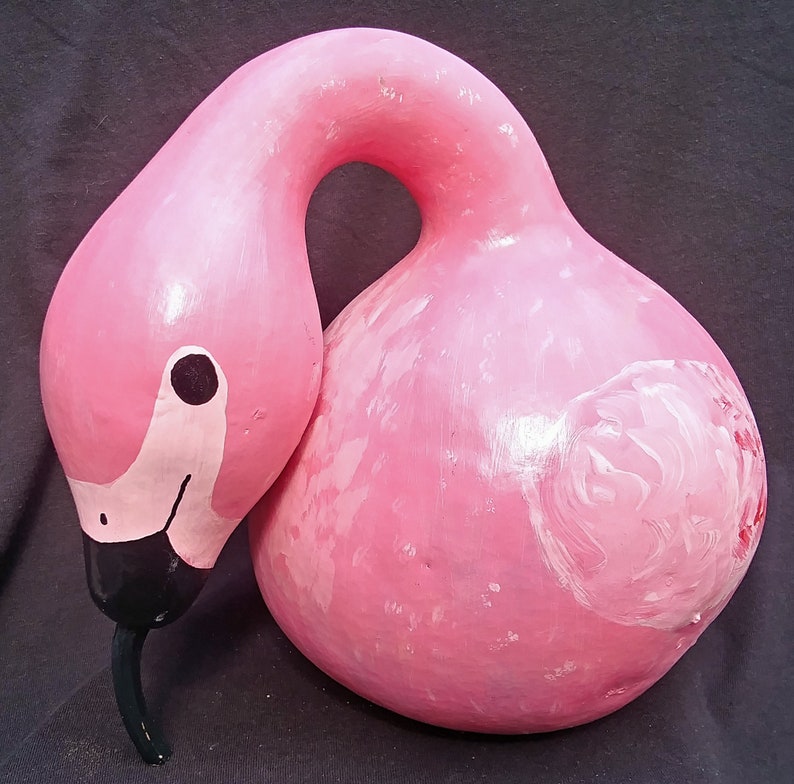 Painted decorative swan gourd. This natural gourd is perfectly | Etsy