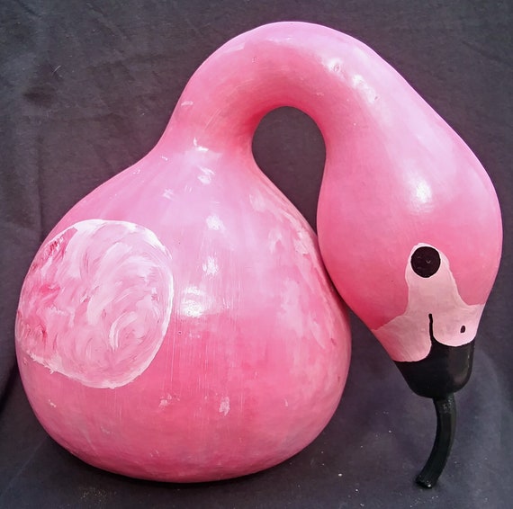 Painted decorative swan gourd. This natural gourd is perfectly | Etsy