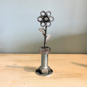 Industrial Steel Flower and Vase Nuts and Bolts - Etsy