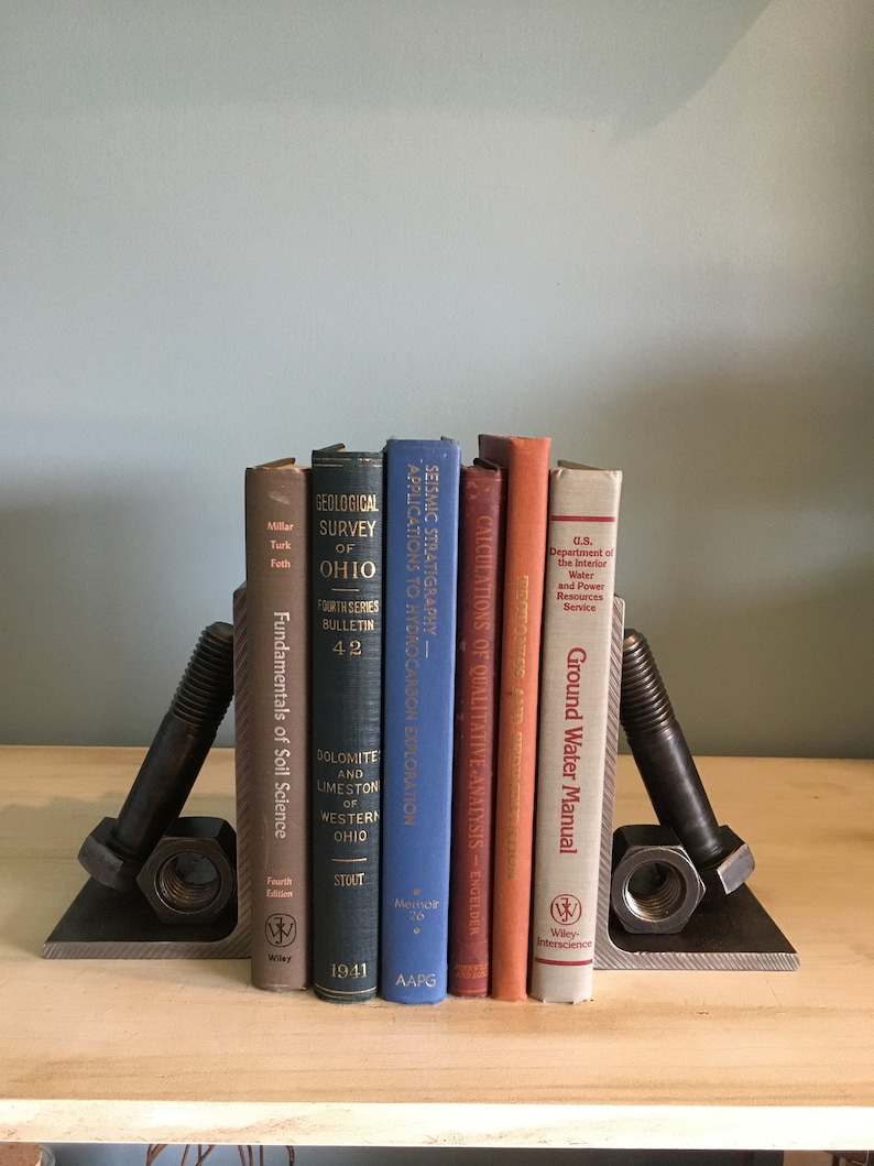 Industrial Bookends Giant Nut and Bolt | Etsy