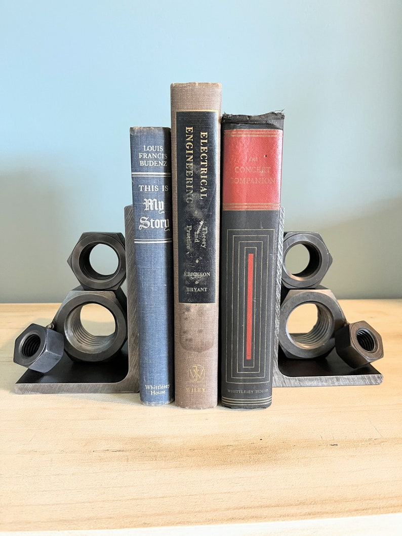 Industrial Bookends - Giant Nuts - Etsy