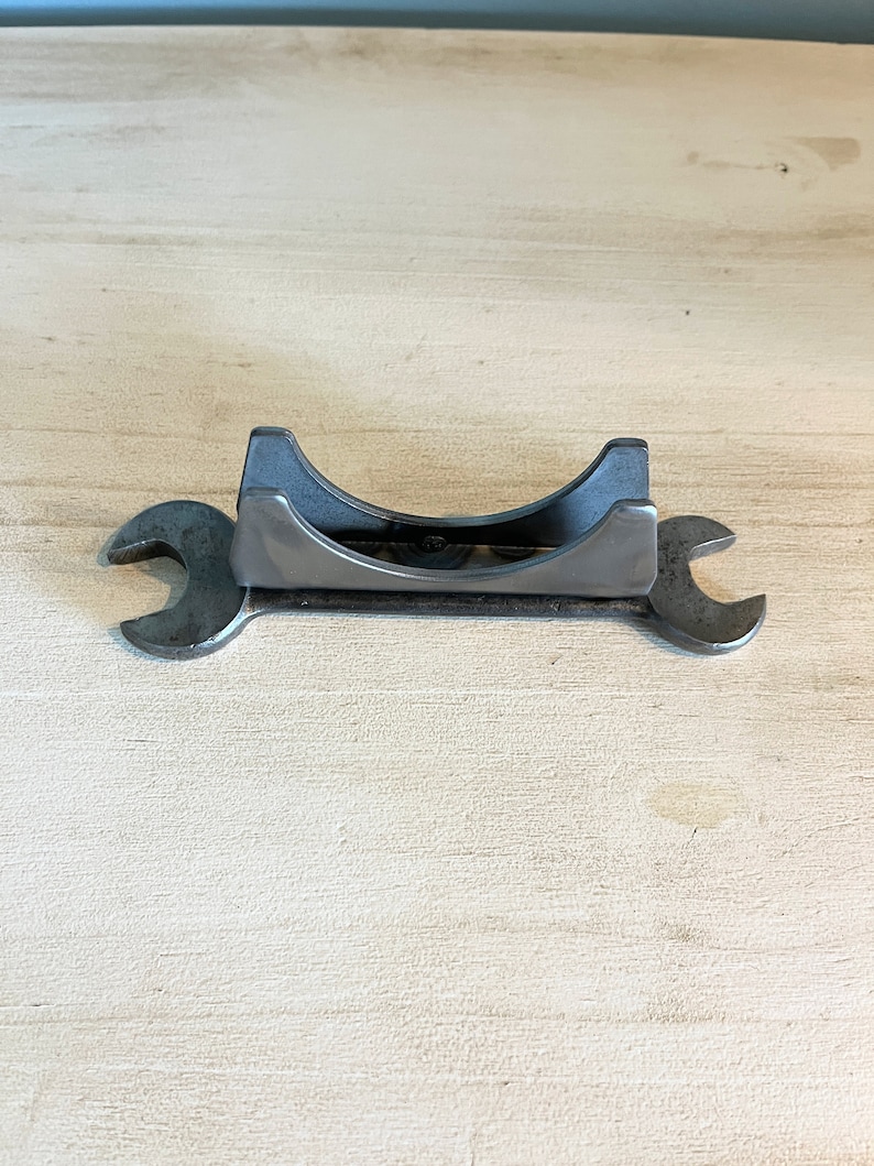 Vintage Wrench Business Card Holder - Industrial / Automotive Straight ...