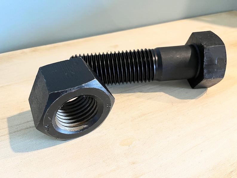 Giant Industrial Hex Bolt and Nut (black 2d) - Center Piece, Display ...