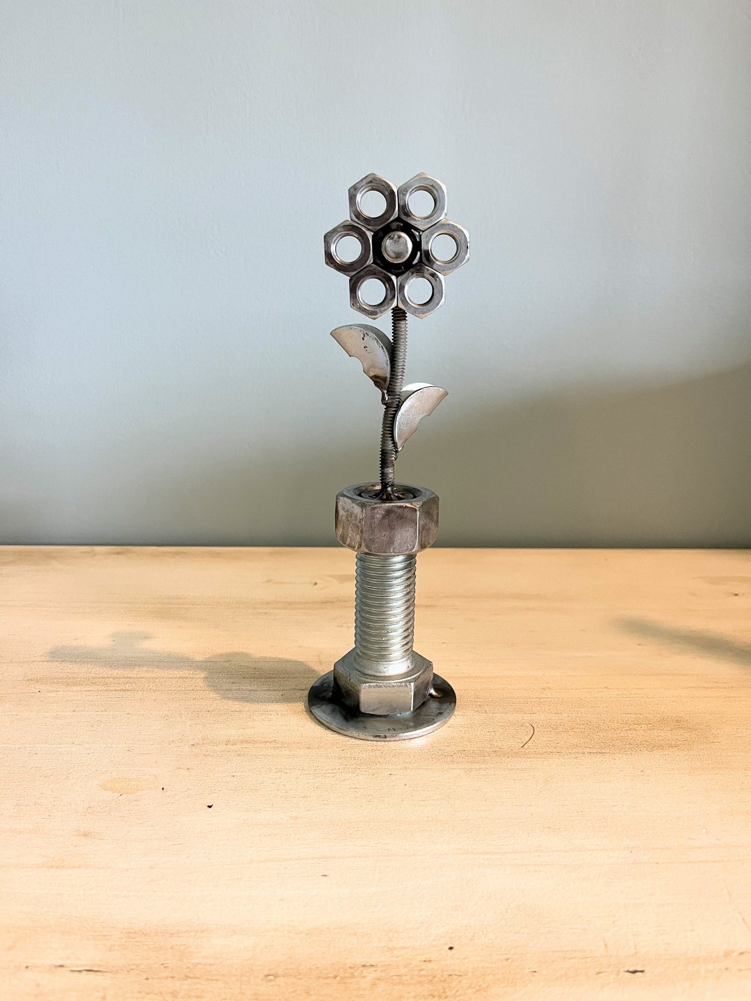 Industrial Steel Flower and Vase Nuts and Bolts - Etsy