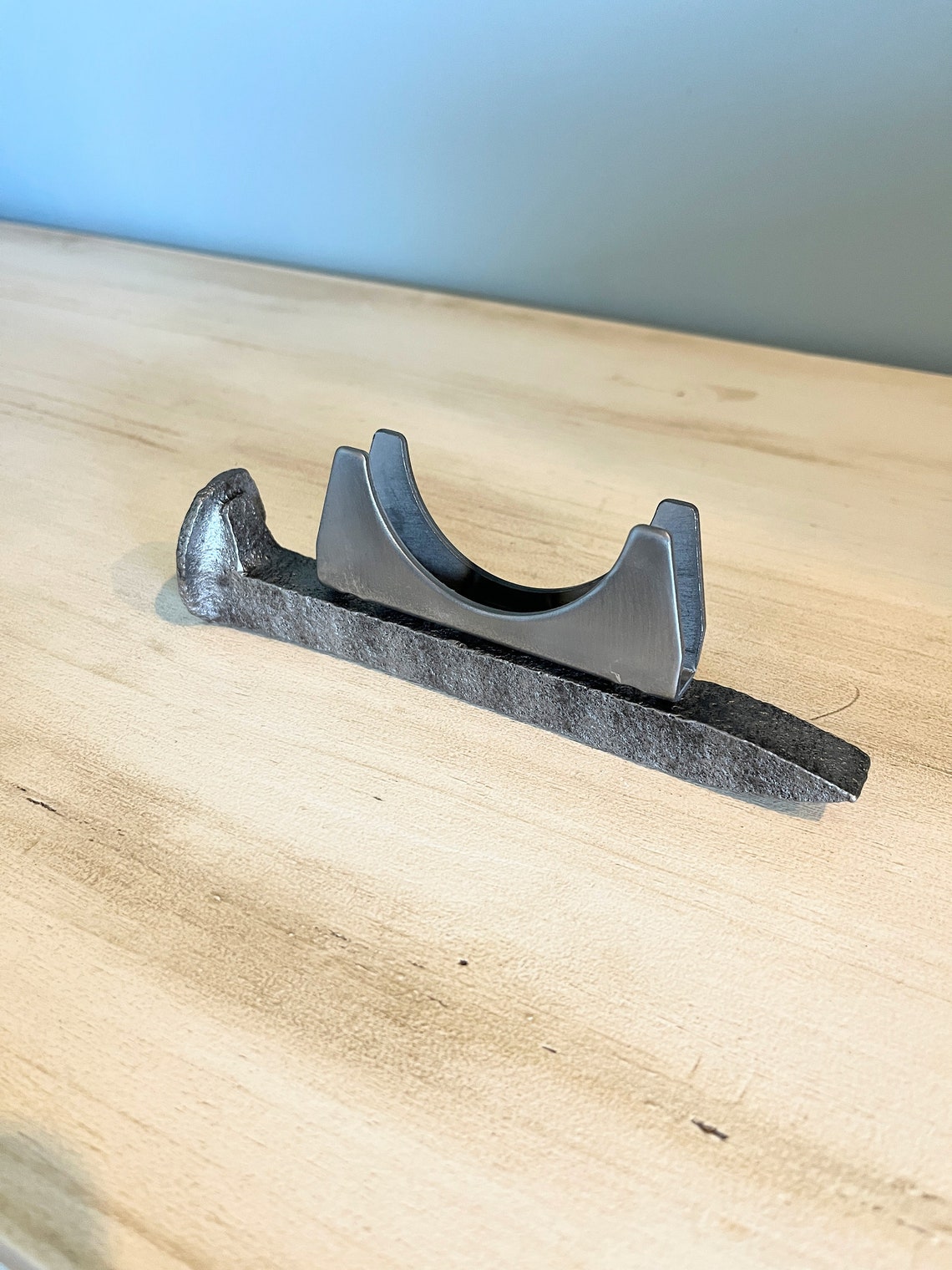 Railroad Sprike Business Card Holder - Industrial Train - Etsy