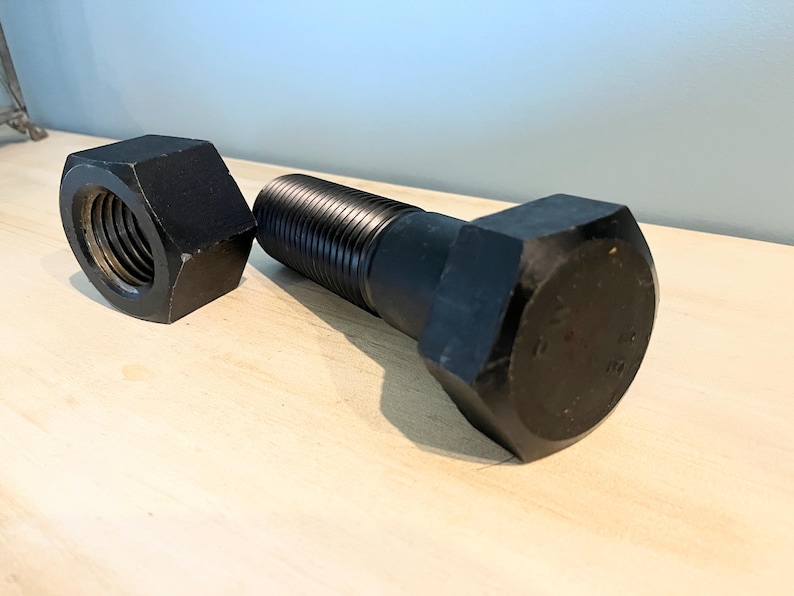 Giant Industrial Hex Bolt and Nut (black 2d) - Center Piece, Display ...