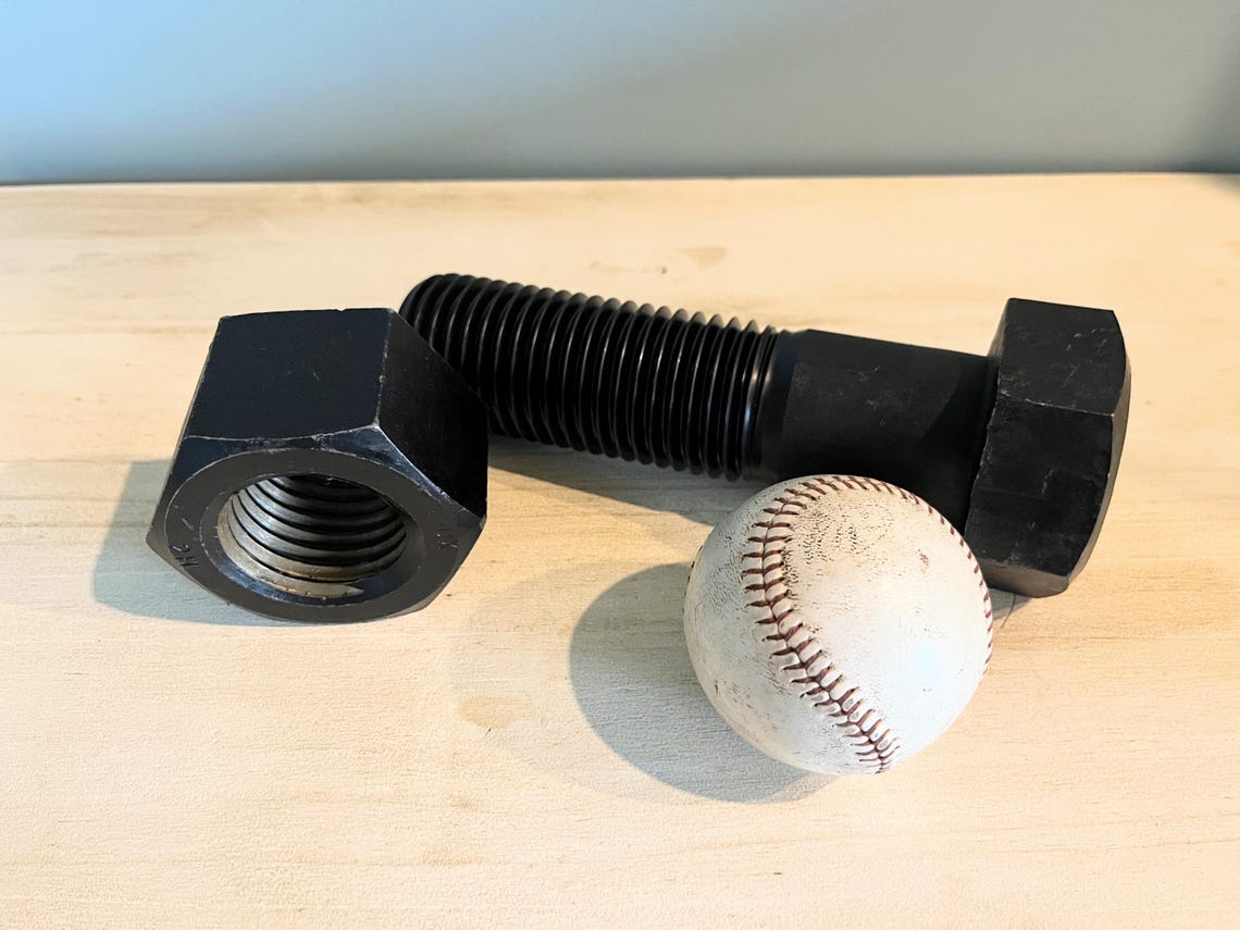 Giant Industrial Hex Bolt and Nut (black 2d) - Center Piece, Display ...