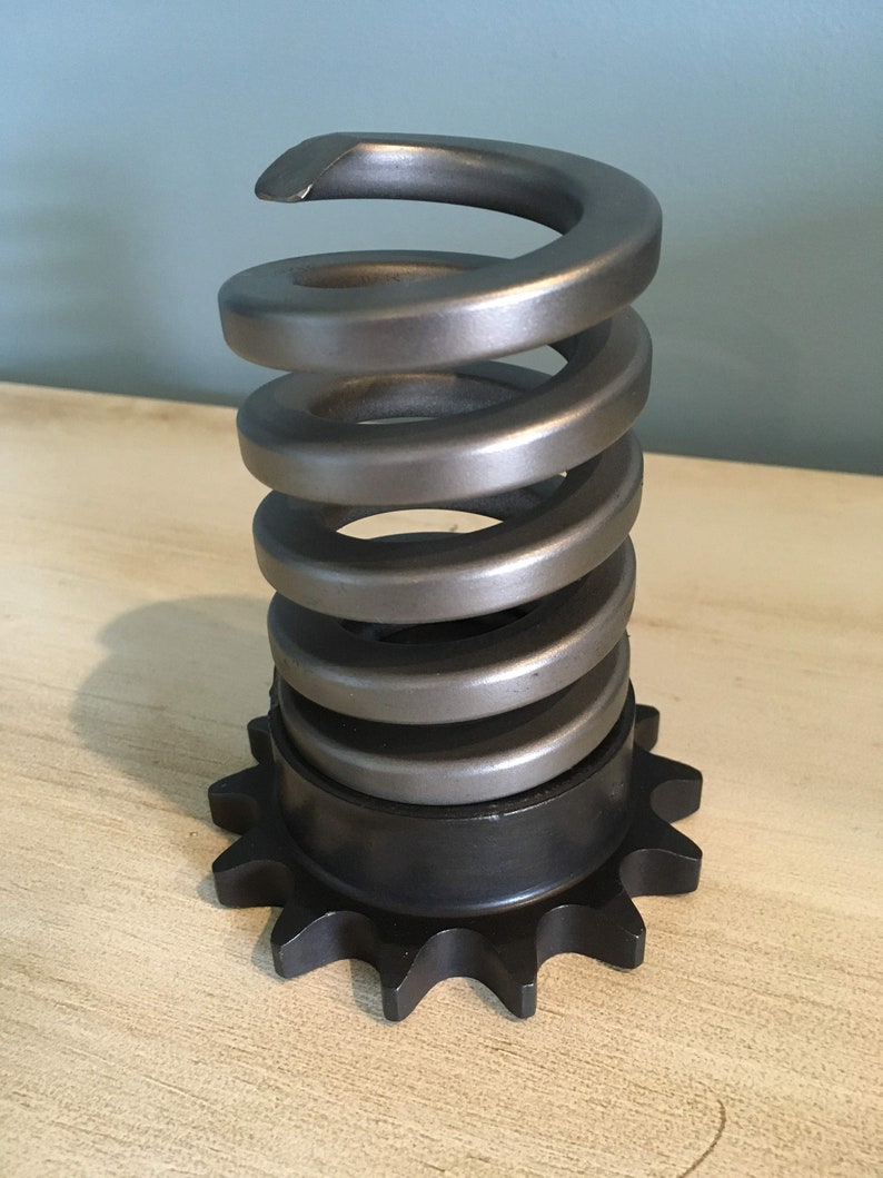 Industrial Gear / Spring Pen and Pencil Holder | Etsy