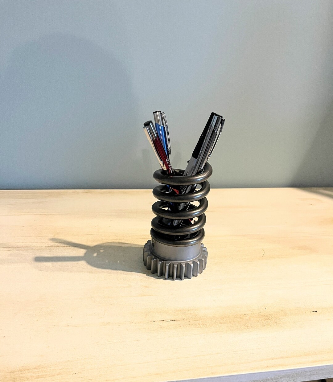 Industrial Gear / Spring Pen and Pencil Holder - Etsy