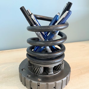 Industrial Gear / Spring Pen and Pencil Holder - Xlarge - Etsy