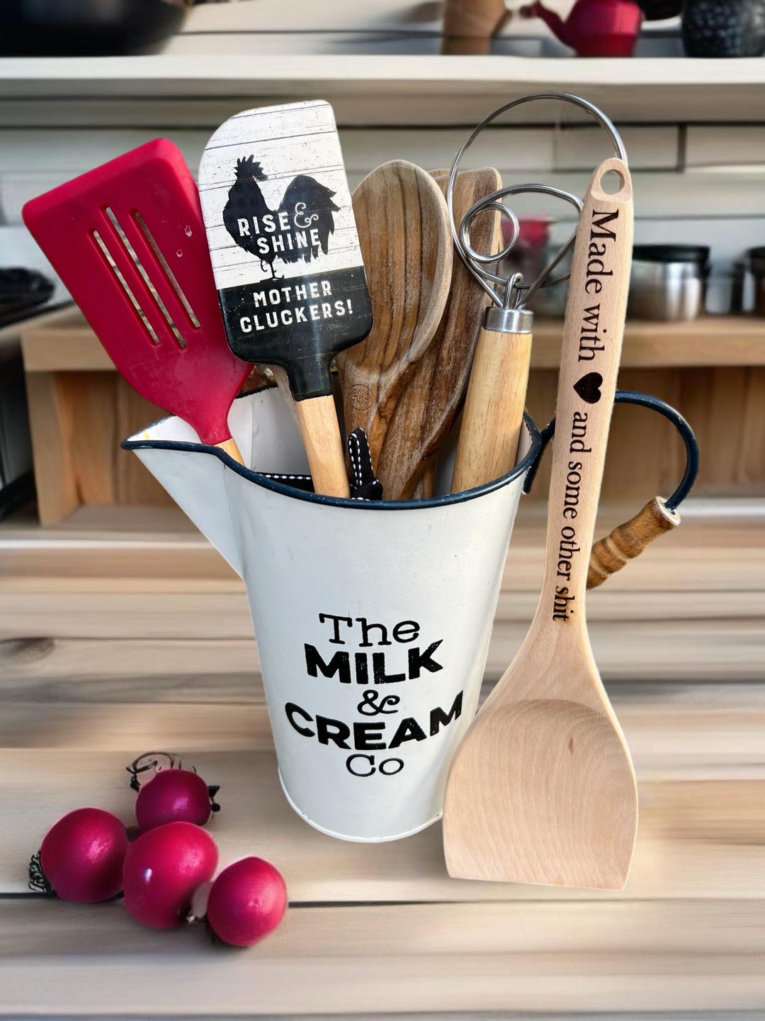 Custom Wooden Spoon - Engraved Kitchen Gift - Personalized Cooking ...