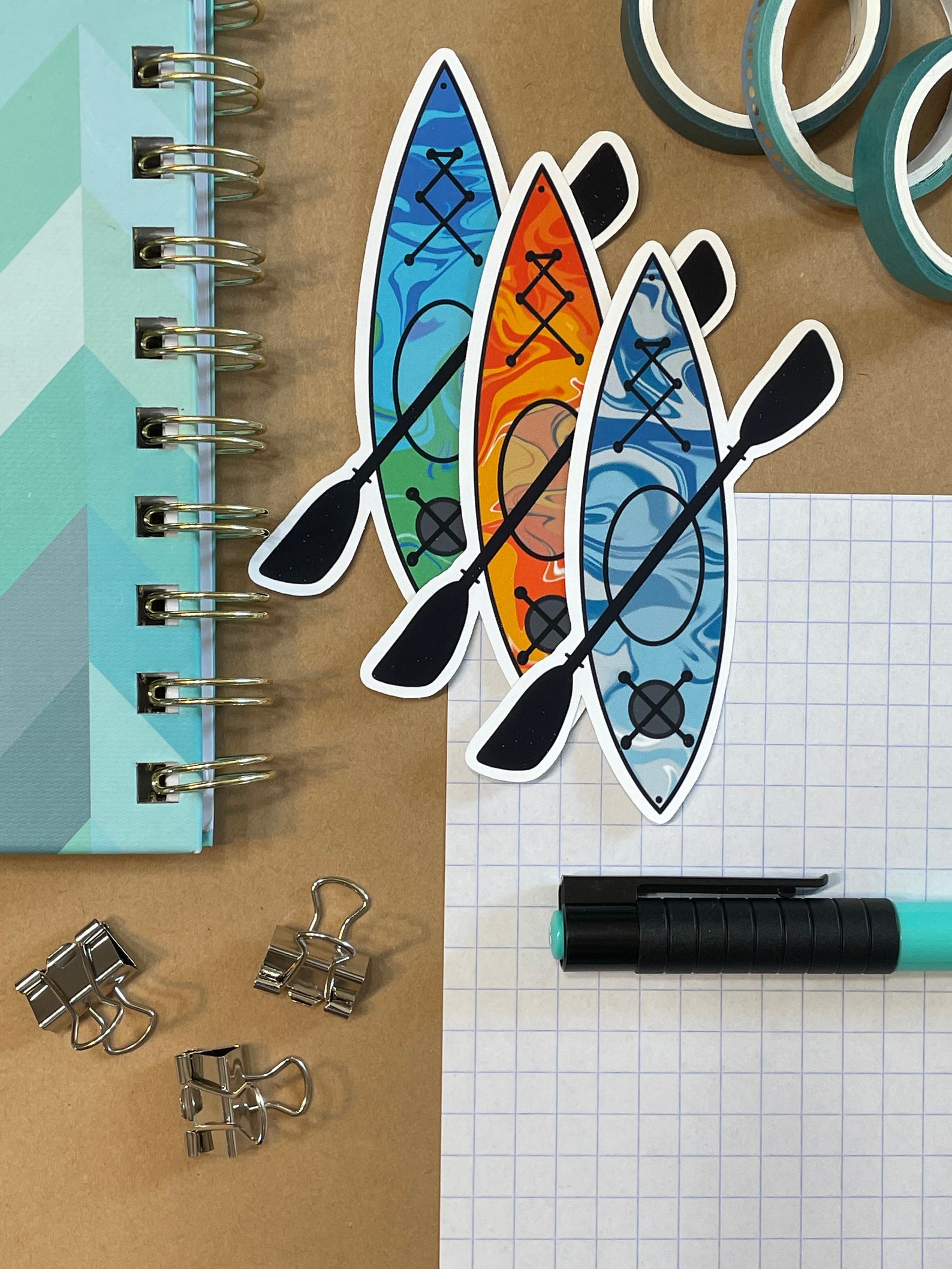 Kayak Sticker Vinyl Waterproof Decal Aesthetic Adventure - Etsy