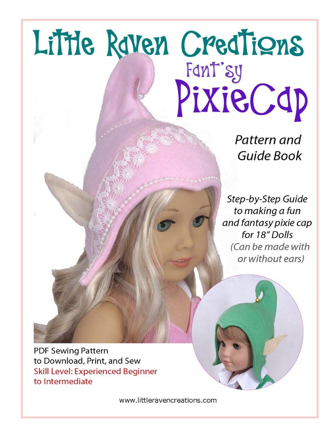 Fant'sy Pixie Cap PDF Pattern for 18" Dolls - Etsy