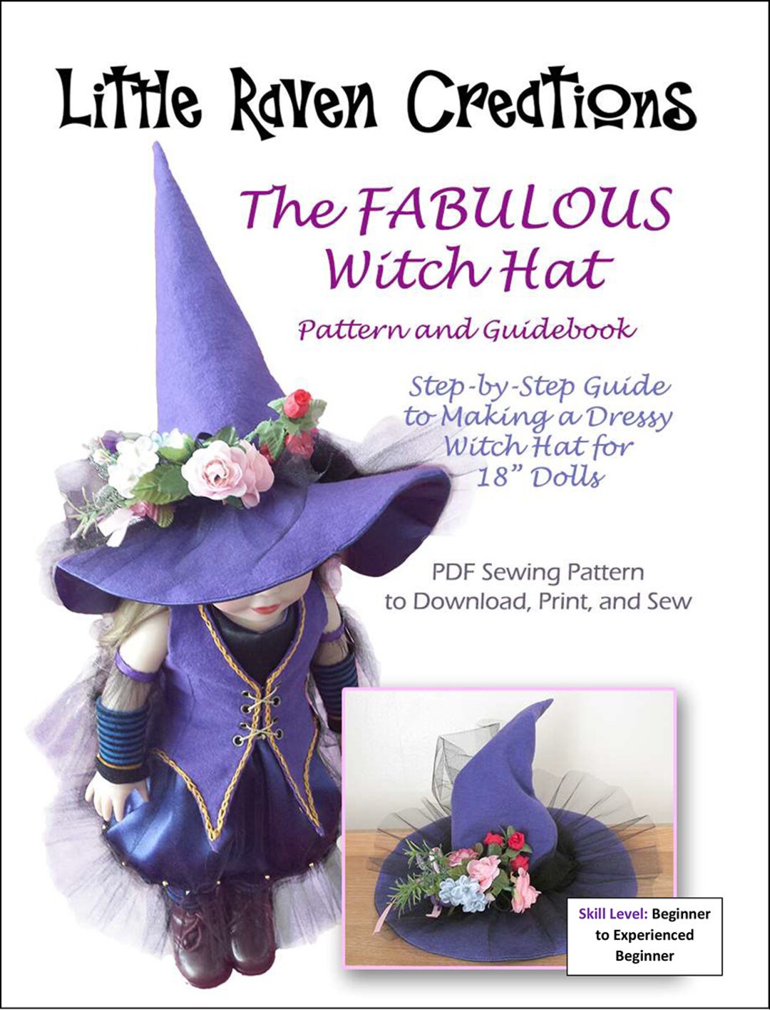 The Fabulous Witch Hat PDF Pattern for 18" Dolls - Etsy