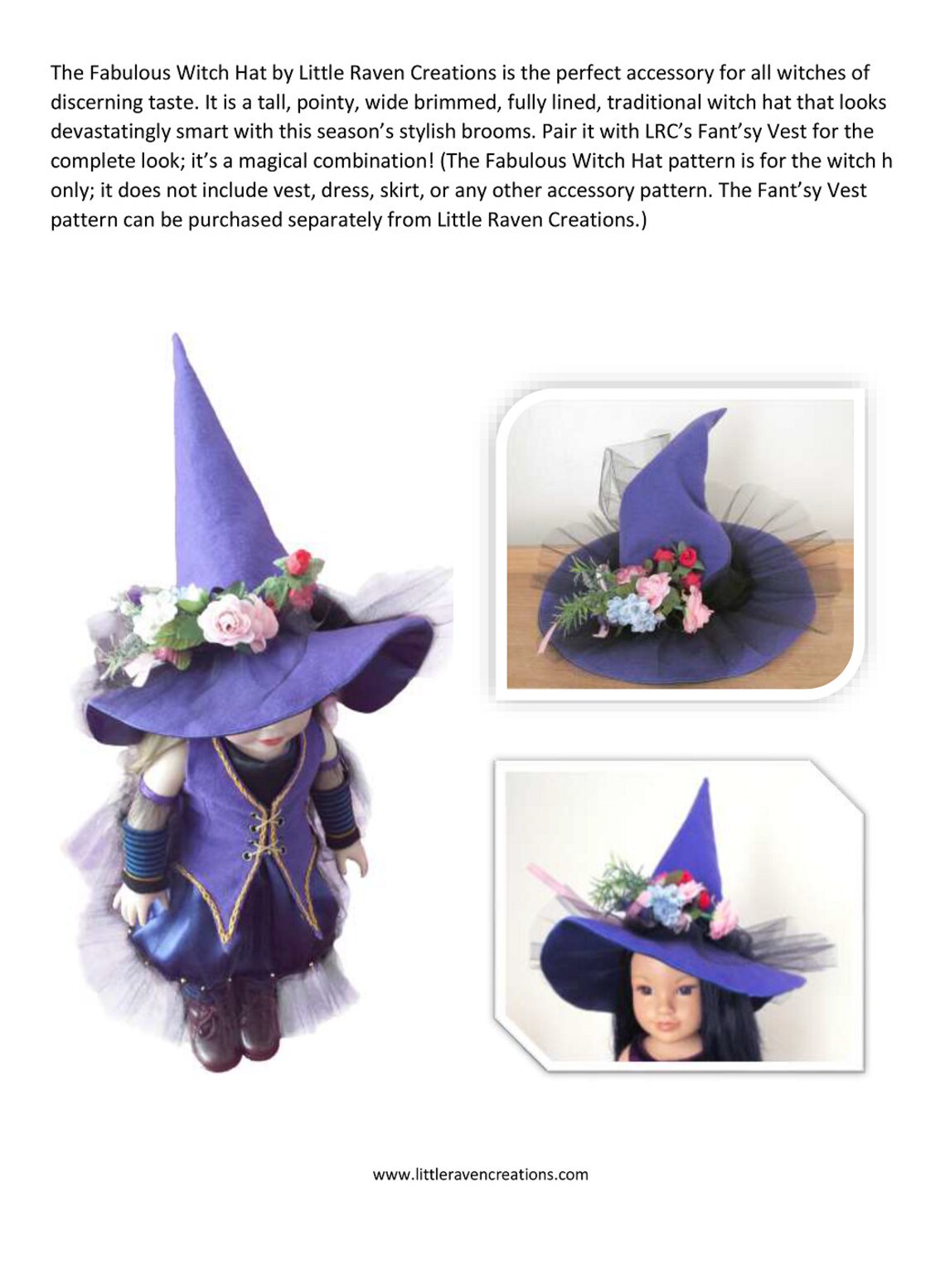 The Fabulous Witch Hat PDF Pattern for 18" Dolls - Etsy Canada