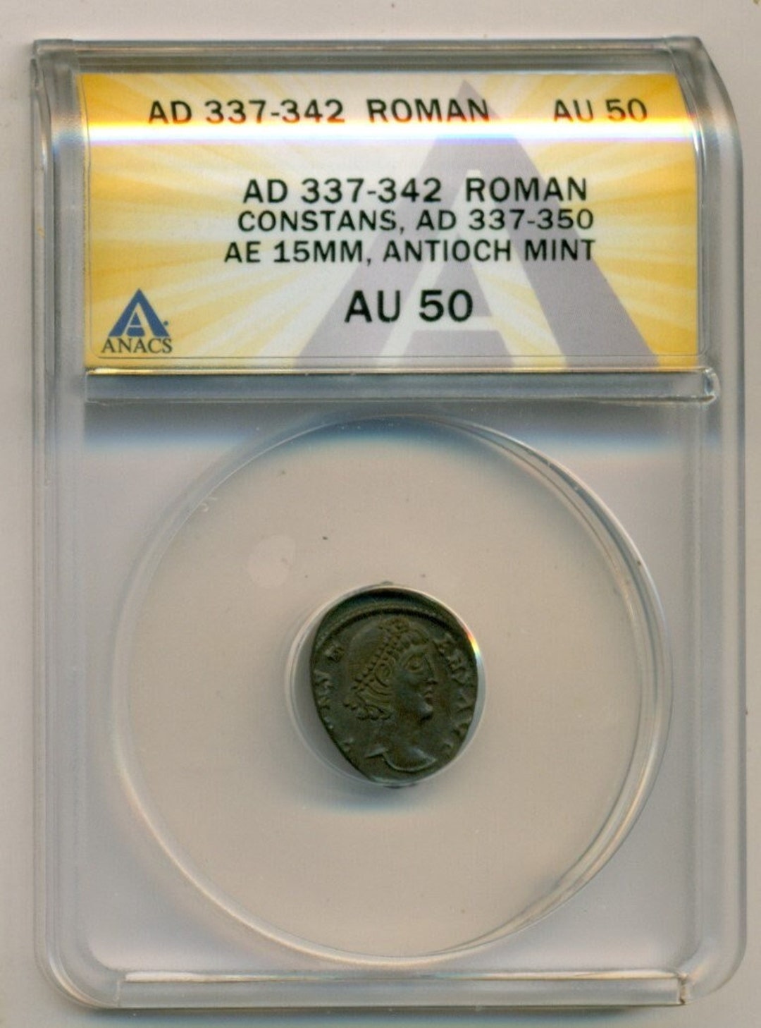 Roman Empire Constans AD 337-350 AE 15mm Antioch Mint AU50 ANACS - Etsy