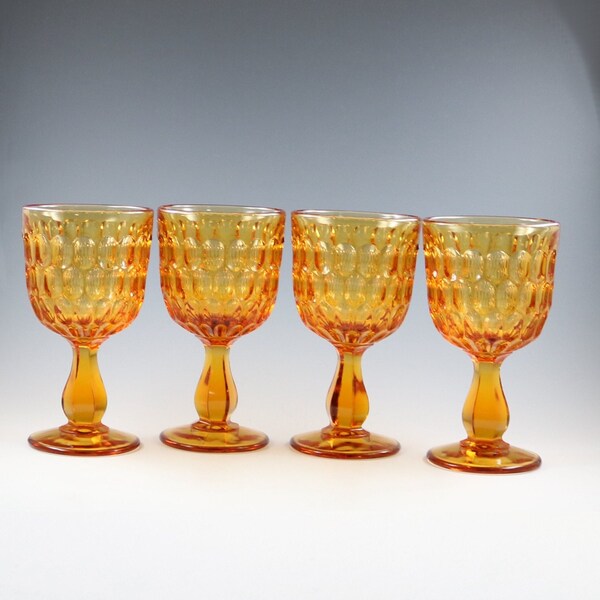 Amber Water Goblets - Etsy