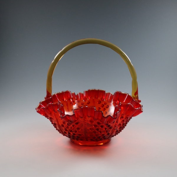 Fenton Glass Basket - Etsy