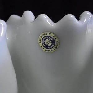 Large Westmoreland Milk Glass Diamond Pattern Ruffled Rose Bowl Vase - Etsy