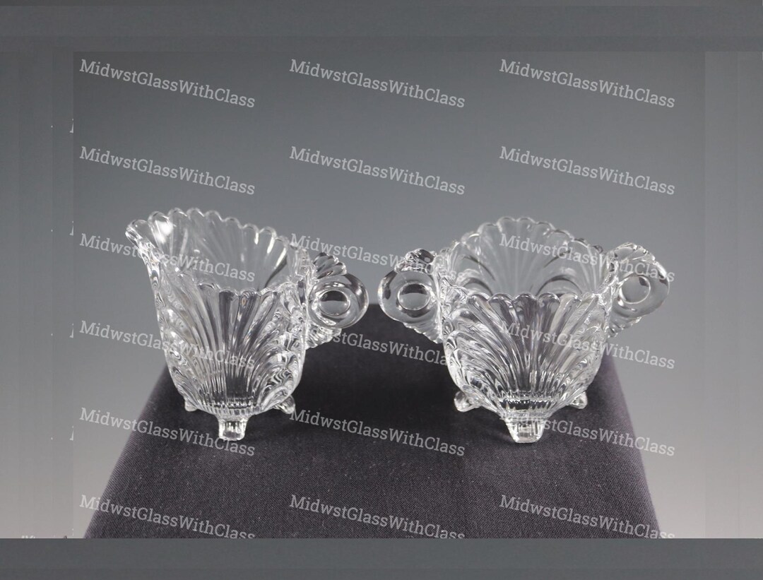 Vintage Cambridge Handmade Crystal Carprice Pattern Cream and Sugar - Etsy
