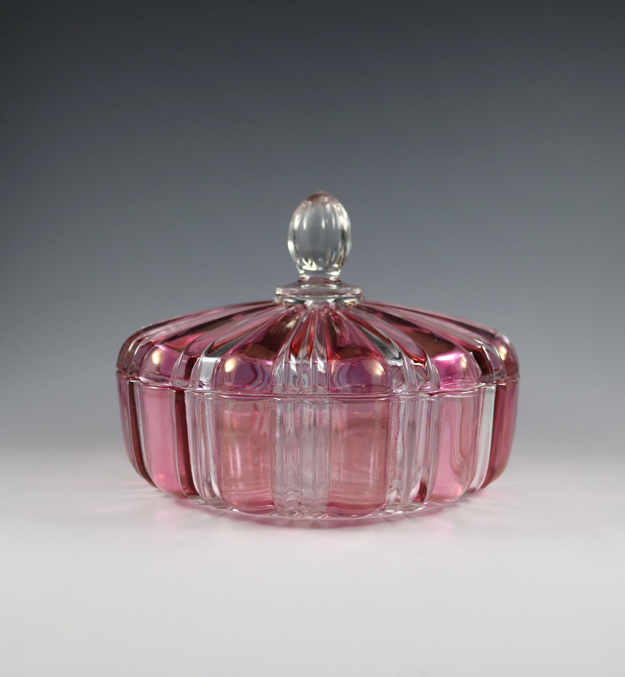 Vintage Anchor Hocking Cranberry Flash Old Cafe 1092 Covered - Etsy