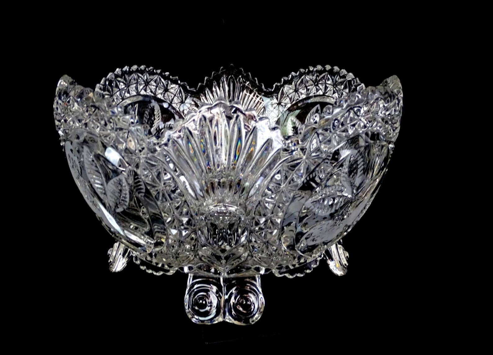 Hofbauer Crystal Glass Byrdes Collection 24% Lead Crystal 8 1/2" FOOTED ...