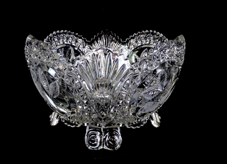 Hofbauer Crystal Glass Byrdes Collection 24% Lead Crystal 8 1/2" FOOTED ...