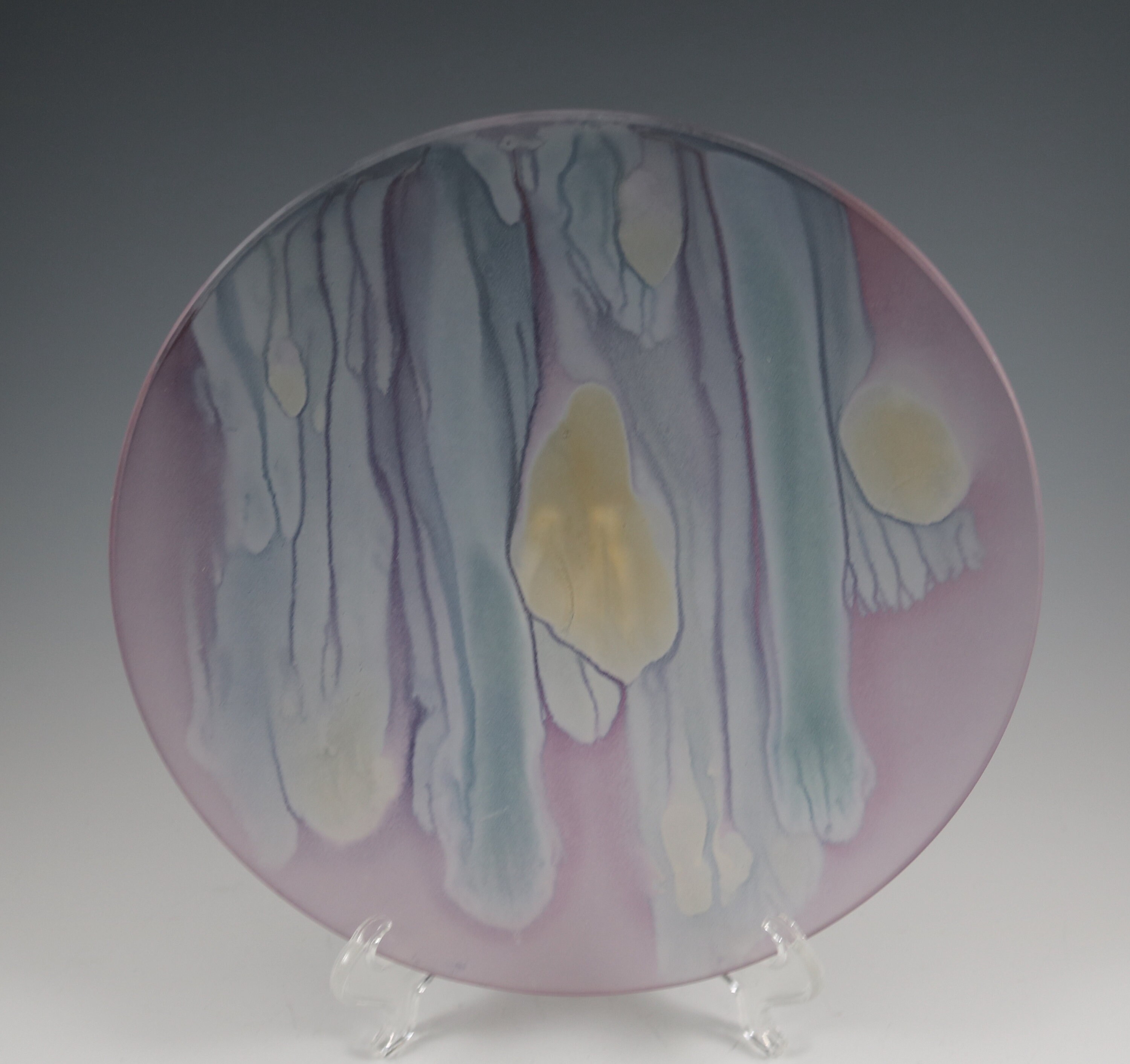 Vintage Nouveau Art Glass by Rueven Hand Painted Glass Plate - Etsy