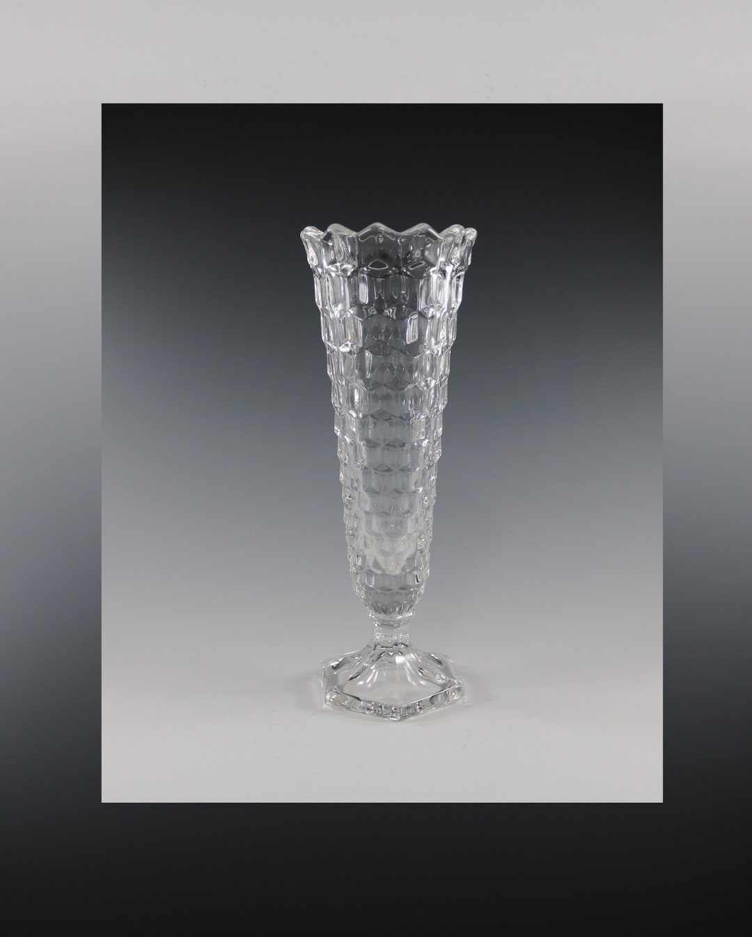 Beautiful Elegant Vintage Fostoria American #2056 Pattern Crystal Hex ...