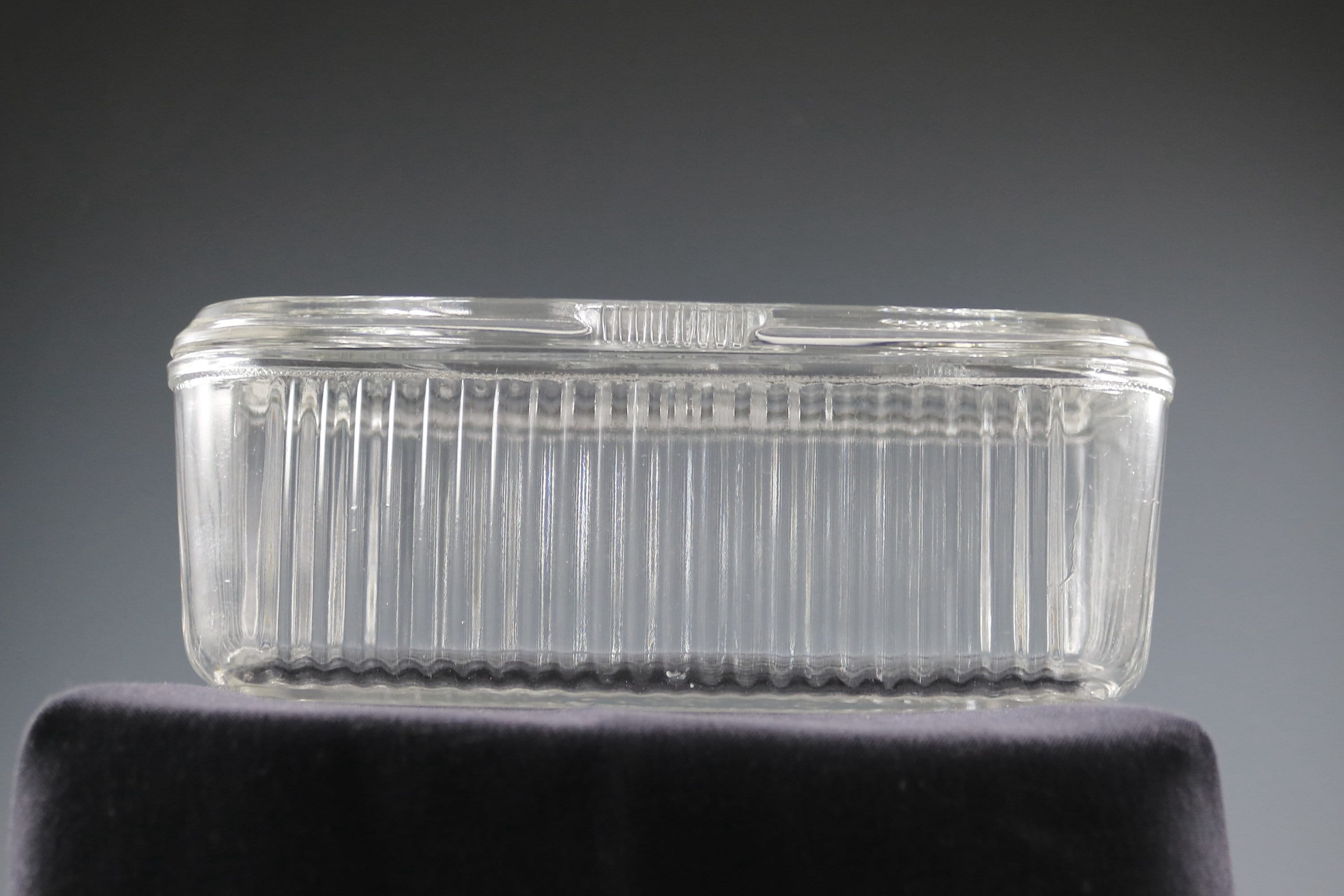 Antique Federal Crystal Vegetable Refrigerator Covered Dish Vegetable ...