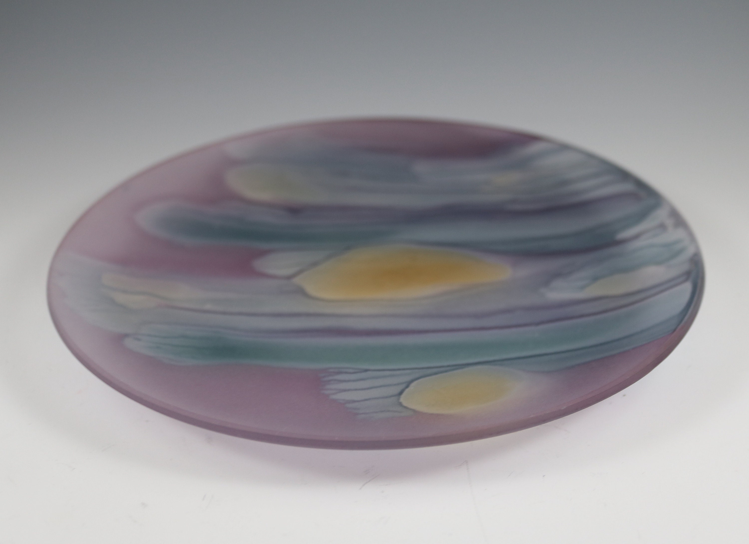 Vintage Nouveau Art Glass by Rueven Hand Painted Glass Plate - Etsy