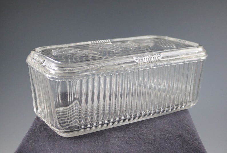 Antique Federal Crystal Vegetable Refrigerator Covered Dish Vegetable ...