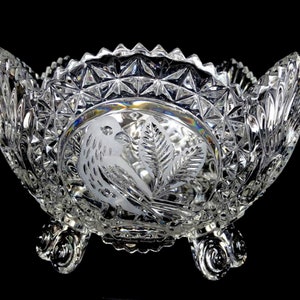 Hofbauer Crystal Glass Byrdes Collection 24% Lead Crystal 8 1/2" FOOTED ...