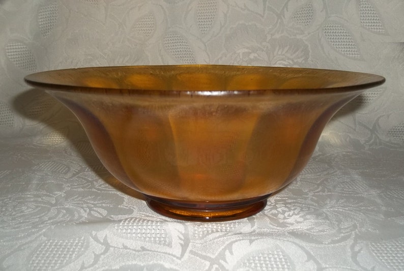 Lancaster Glass Made Bright Amber Stretch Glass 9 Flared - Etsy