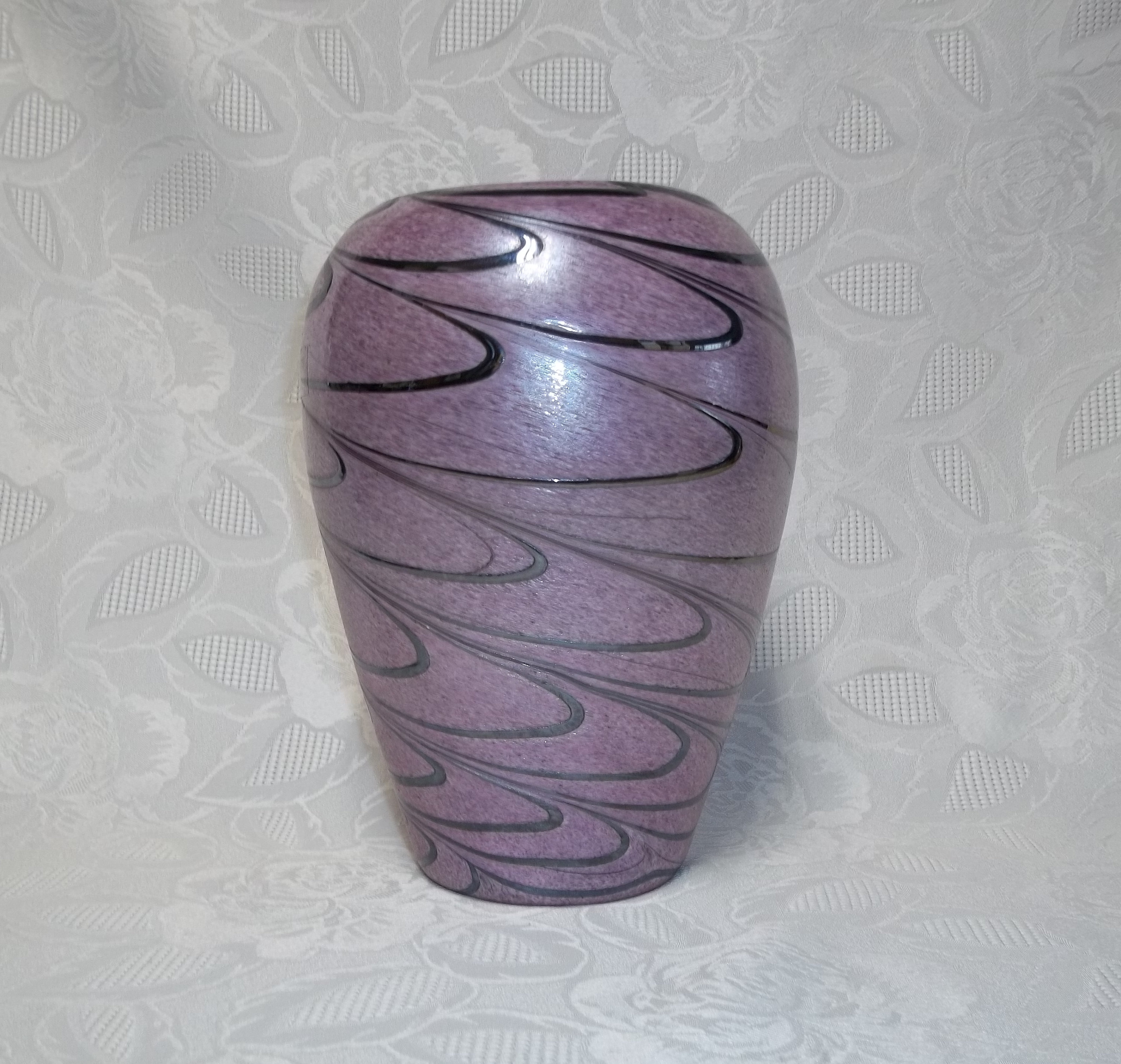 Large Art Glass Pink Vase Artist Piece Marked - Etsy