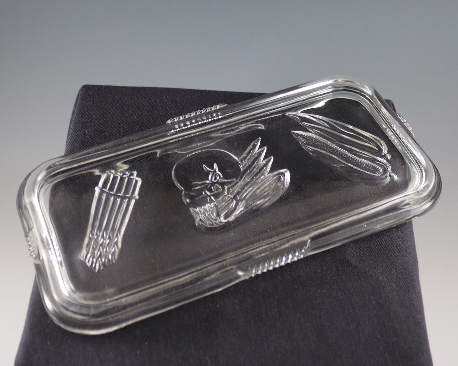 Antique Federal Crystal Vegetable Refrigerator Covered Dish Vegetable ...