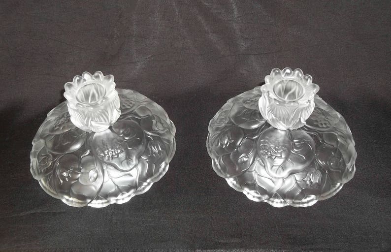 Vintage Fenton Crystal Satin water Lily Pattern | Etsy